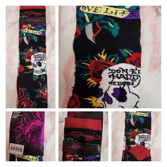 Ed Hardy | Accessories | Ed Hardyknee High Socks Nwt | Poshmark